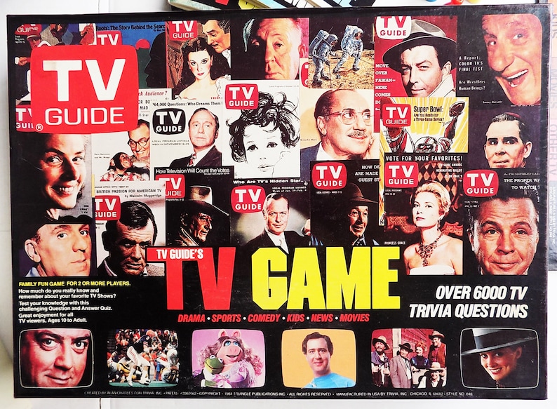 1984 TV Guide Board Game / Complete / 1980s / Networks / Trivia Game ...