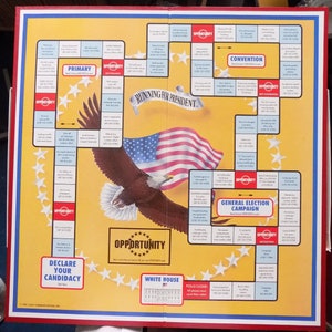 1992 Running for President Board Game / Unused / Complete / Simple to ...