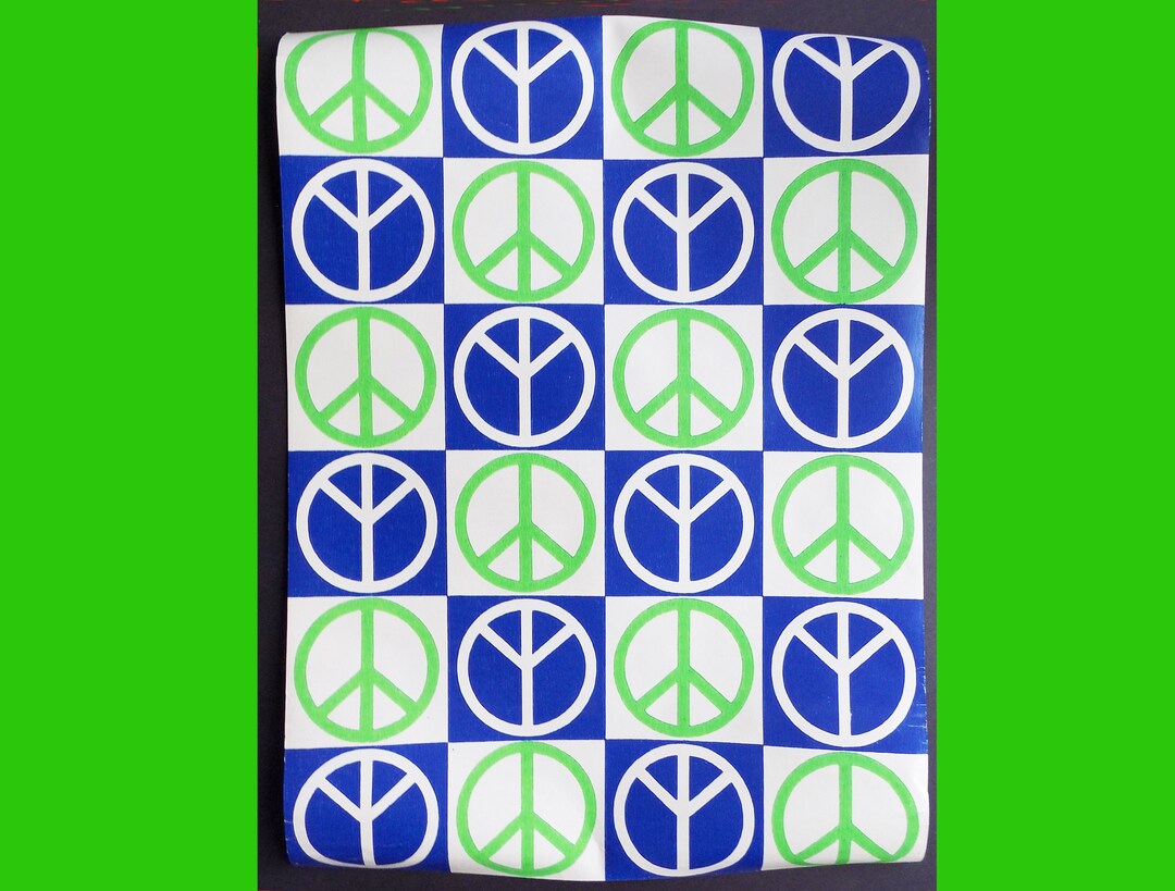 Rare Remnants of 1960's PEACE Symbol Wallpaper / Various Lengths ...