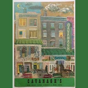 Original 1959 Menu From Cavanagh's Restaurant, West 23rd St, NYC, Cover ...