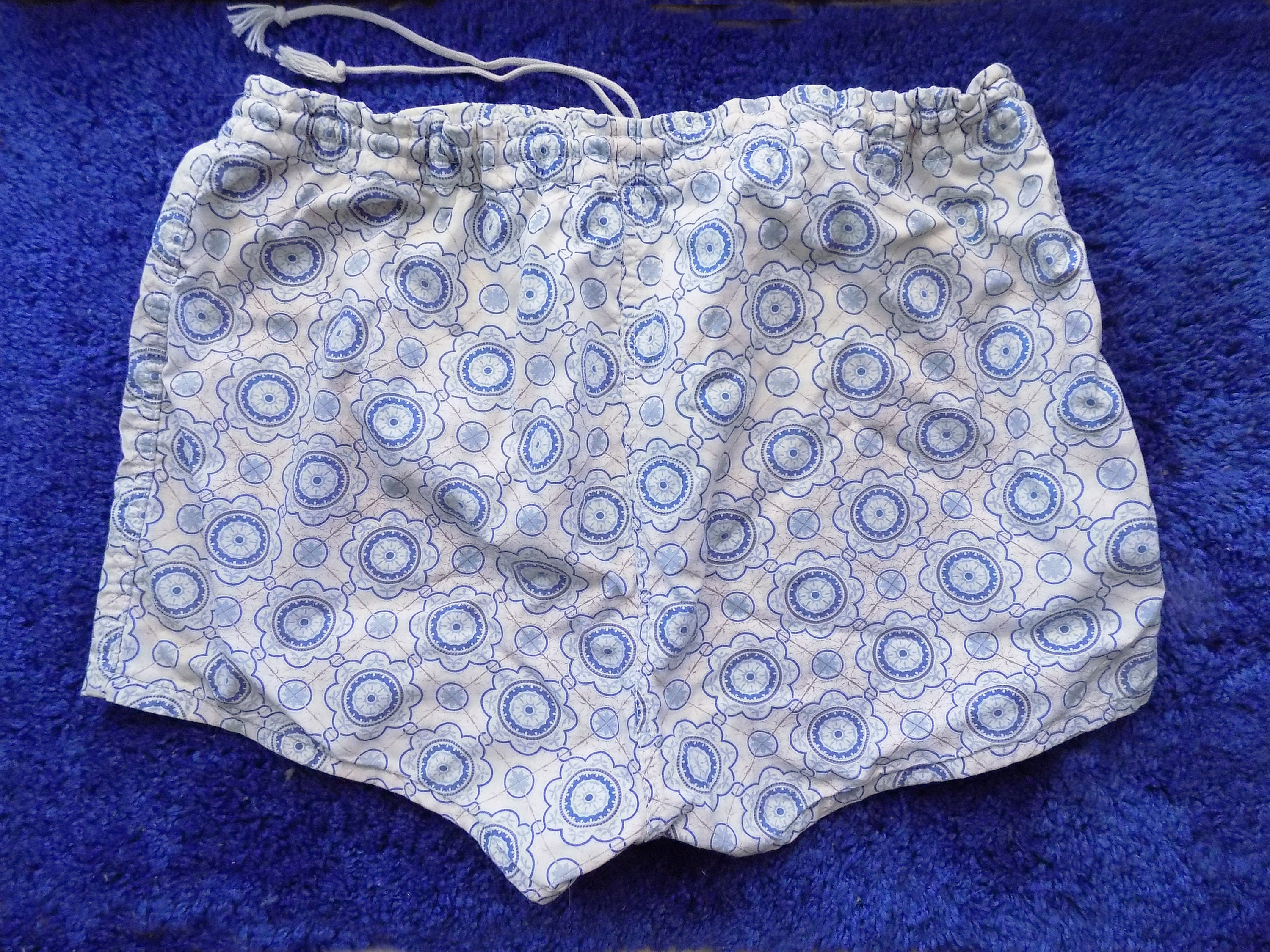 1950s-60s BVD Cotton Lined Swimming Trunks / Blue and White / | Etsy