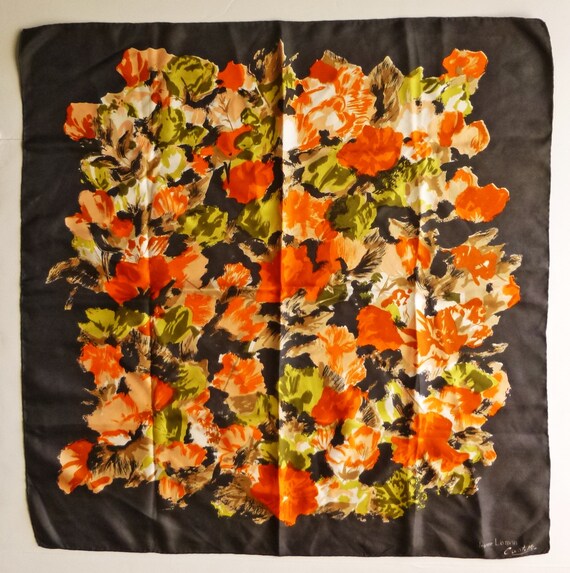 1950's Lanvin Costillo Designer Silk scarf, demure, l… - Gem