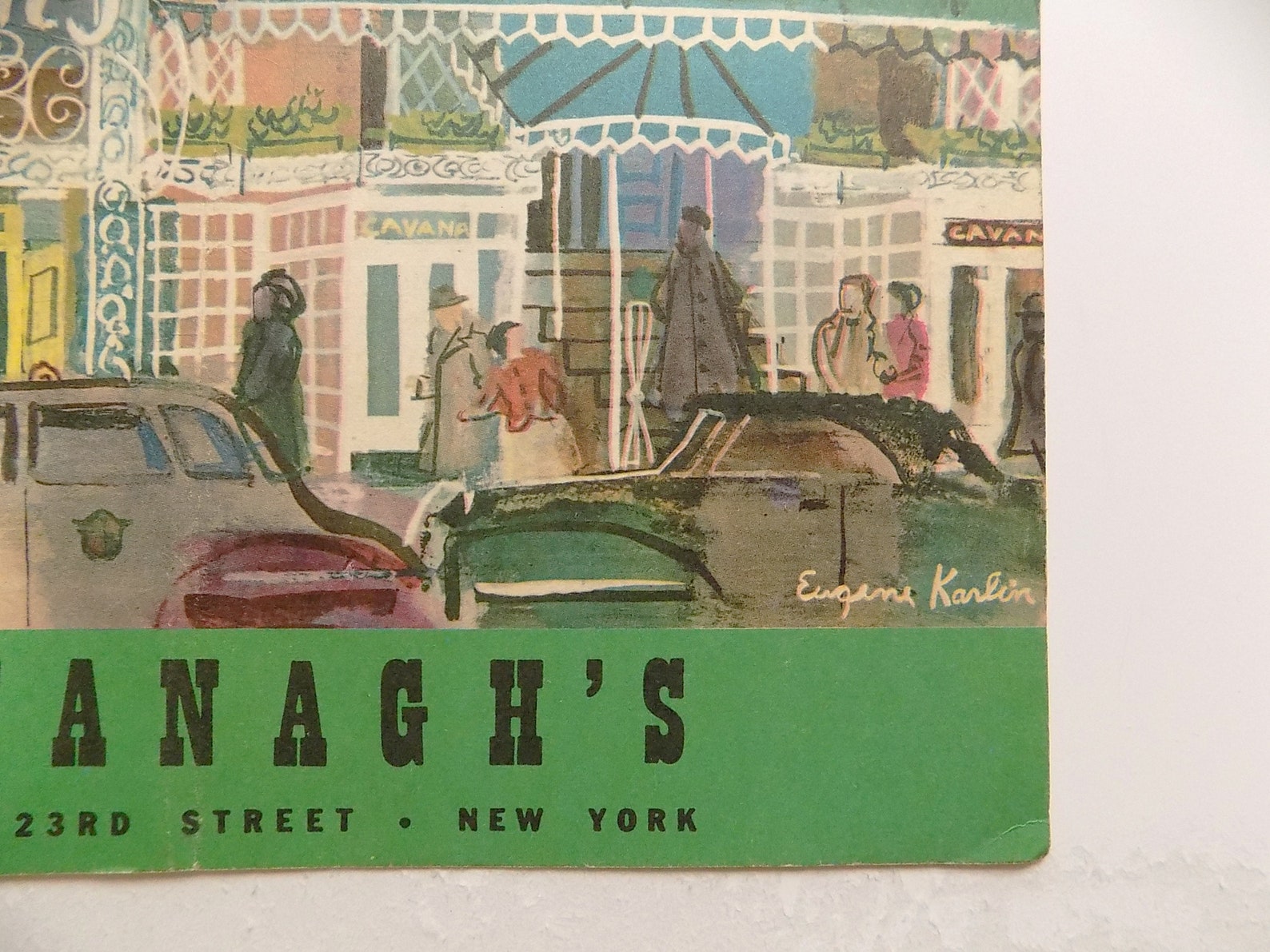 Original 1959 Menu From Cavanagh's Restaurant, West 23rd St, NYC, Cover ...