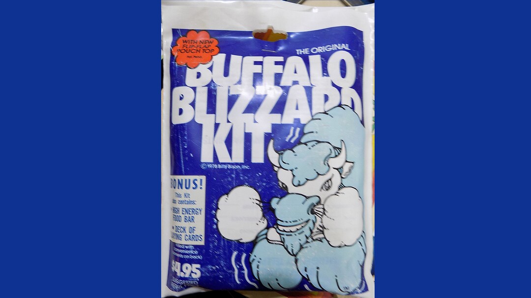 1978 BUFFALO BLIZZARD KIT / Billy Bison, Inc. / Unopened / Survivor Kit ...