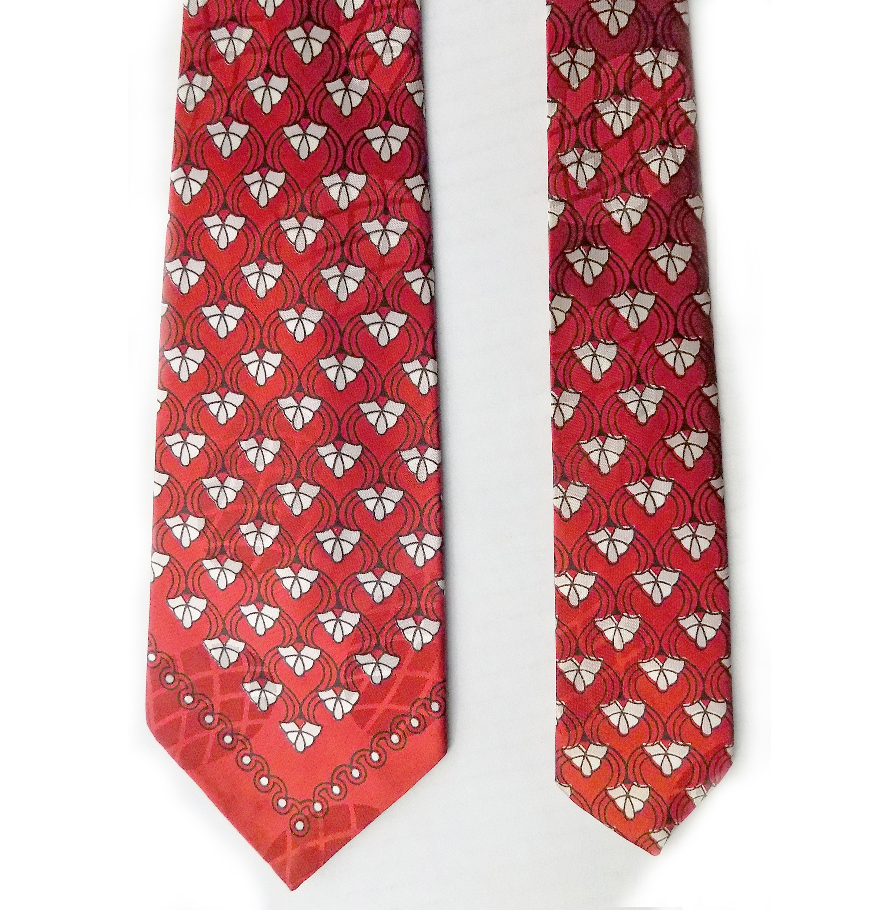 1940s Art Deco Wide Satin Necktie / Persian Border / Swing / | Etsy