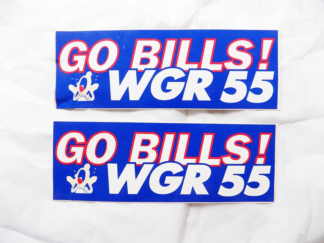 Rare 1970s-90s WGR Radio "go Bills" Bumper Sticker / Sports Memorabilia ...