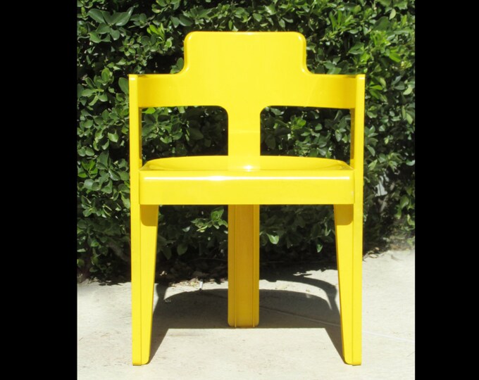 1960s-70s Rare SYROCO MOD Plastic Yellow Chair - Etsy