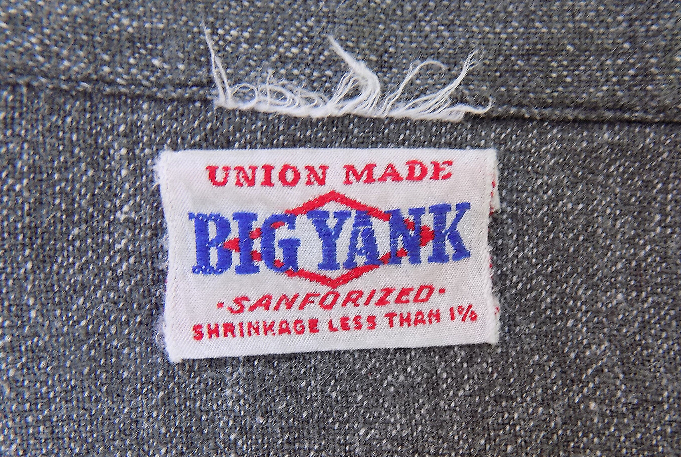 1940s Original RARE Large Big Yank Work Shirt Gray Salt and 1940s Original RARE Large Big Yank Work Shirt Gray Salt and