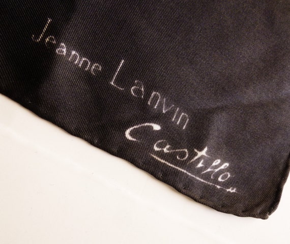 1950's Lanvin Costillo Designer Silk scarf, demure, l… - Gem