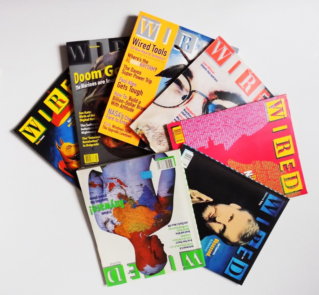 1997-1999 WIRED Tech Head Magazines, Set of Seven, Mint Condition ...