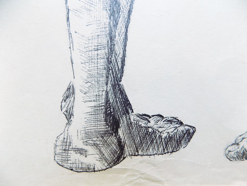 Large Anatomical Drawing of Leg Muscles From a Life Drawing - Etsy