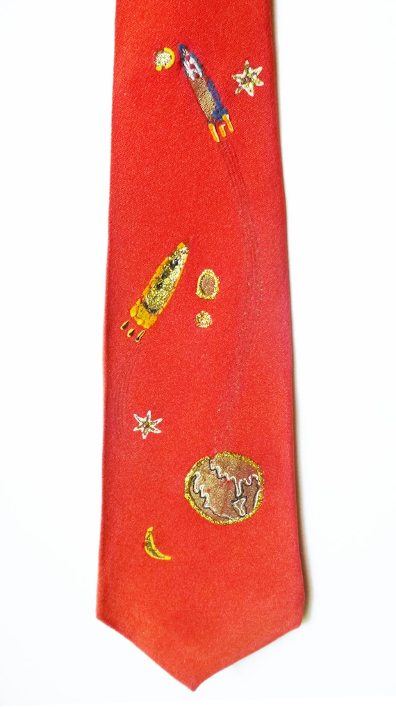 REDUCED 1940s-50s Space Age Steampunk Hand Painted Rocket | Etsy