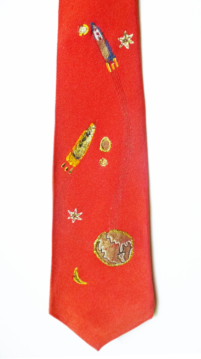 REDUCED 1940s-50s Space Age Steampunk Hand Painted Rocket | Etsy