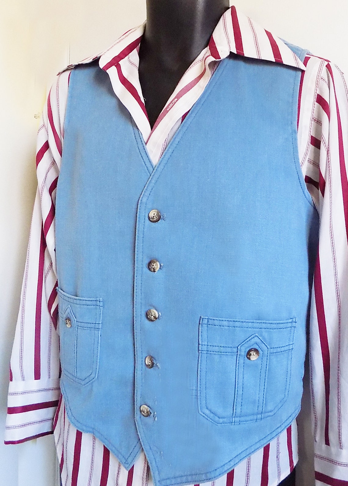 1970s Brushed Denim SEPARATE-LEES by LEE Vest With - Etsy