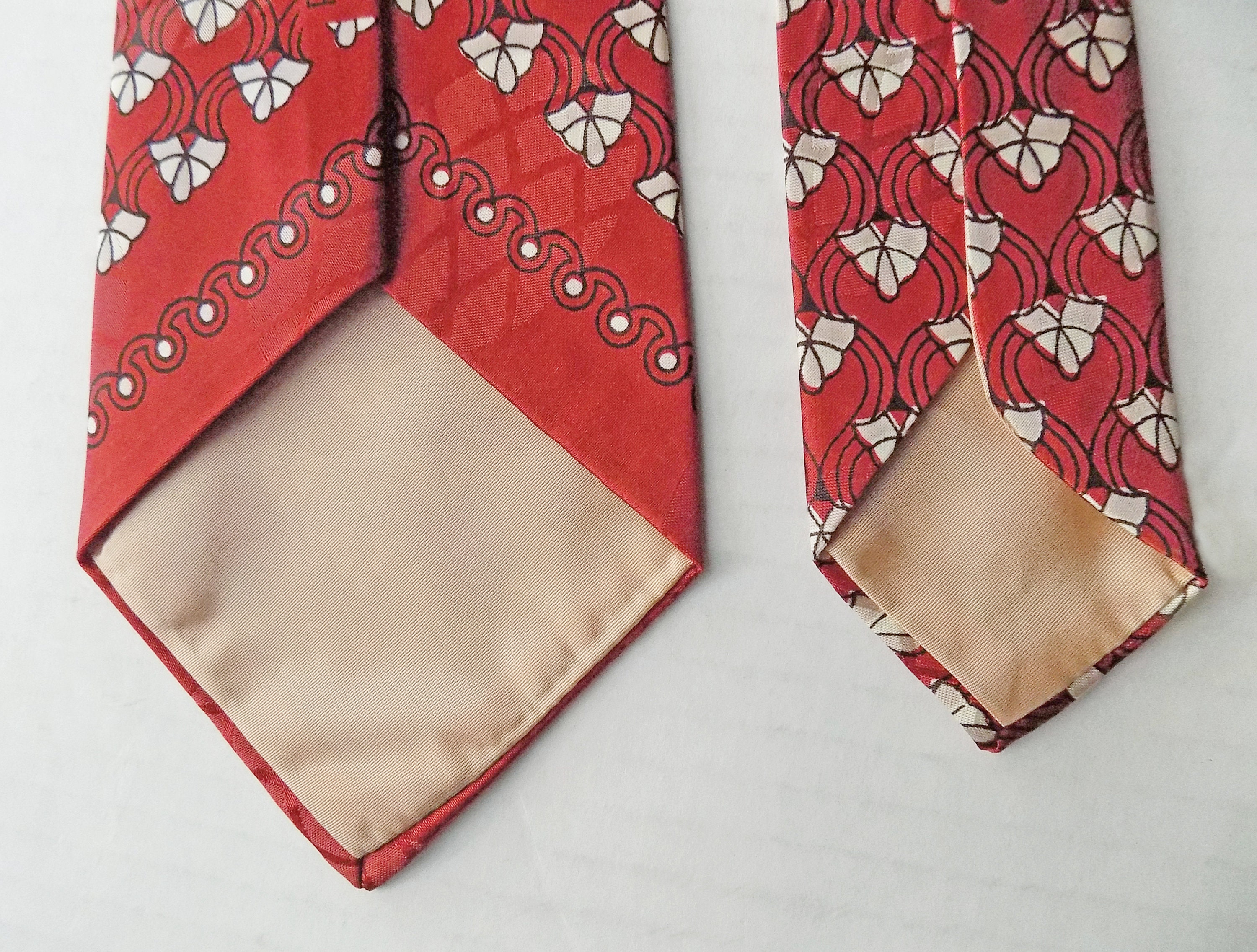 1940s Art Deco Wide Satin Necktie / Persian Border / Swing / | Etsy