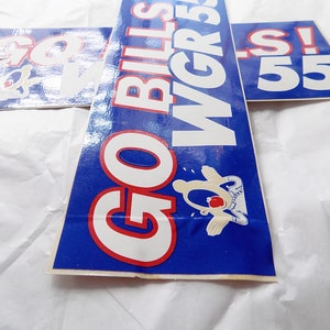 Rare 1970s-90s WGR Radio "go Bills" Bumper Sticker / Sports Memorabilia ...
