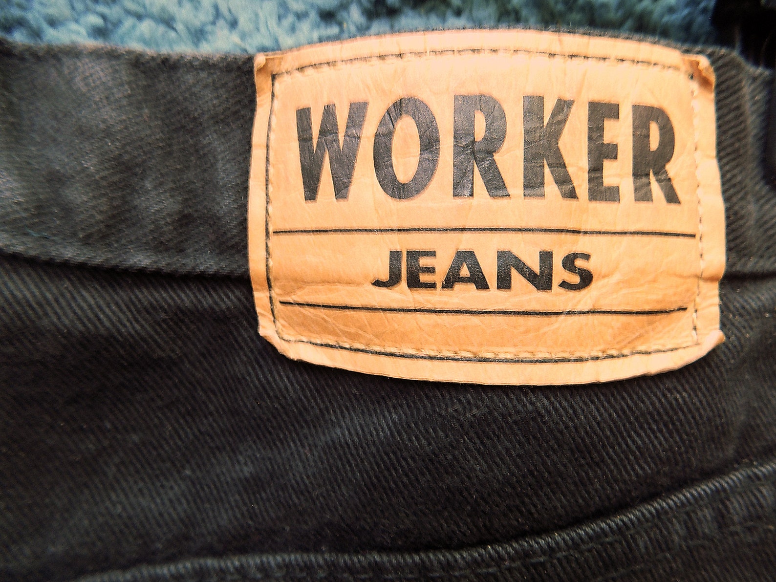 1990s "worker" Brand BLACK Jeans, Made in Mauritius / 100% Cotton ...