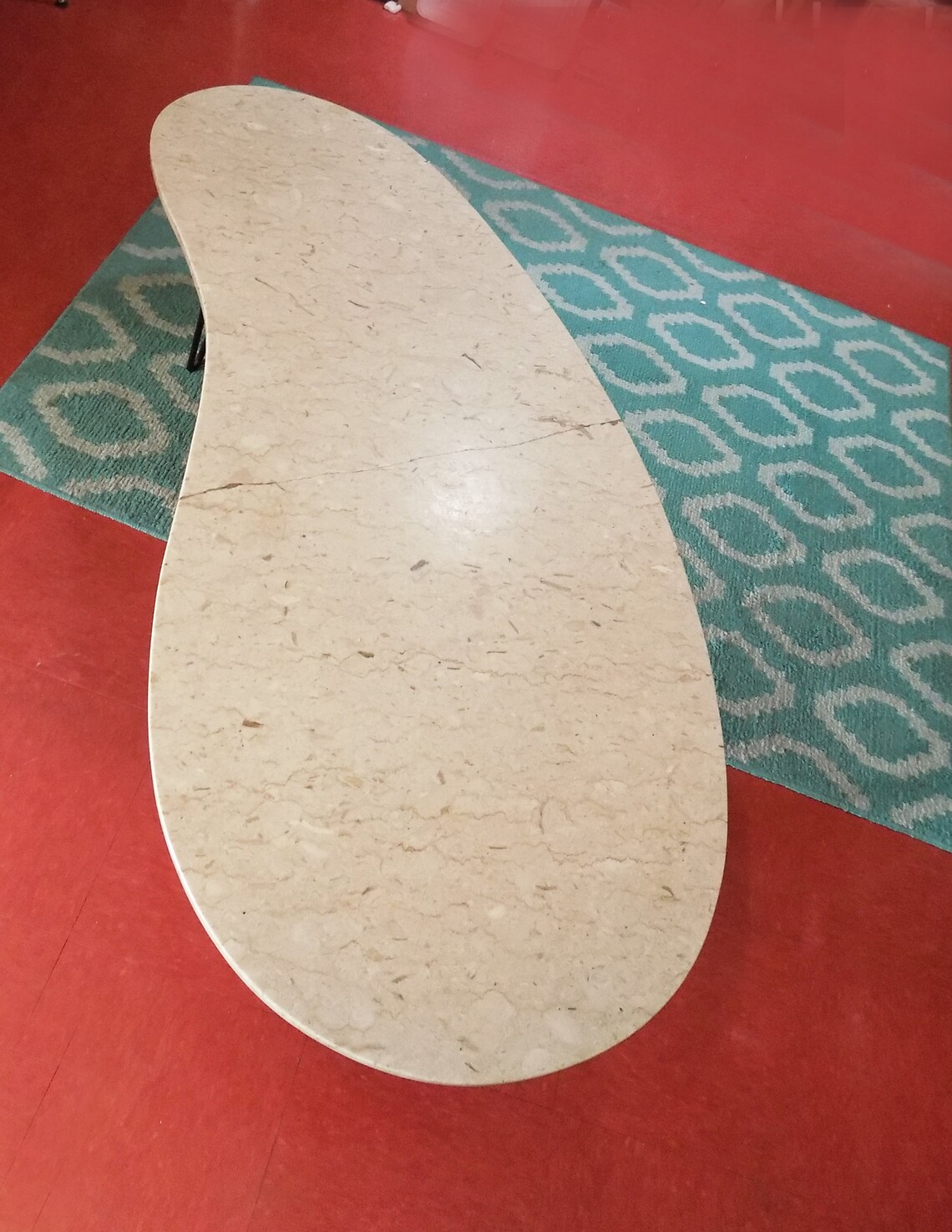 1950s Atomic Kidney Shaped MARBLE Coffee Table - Etsy