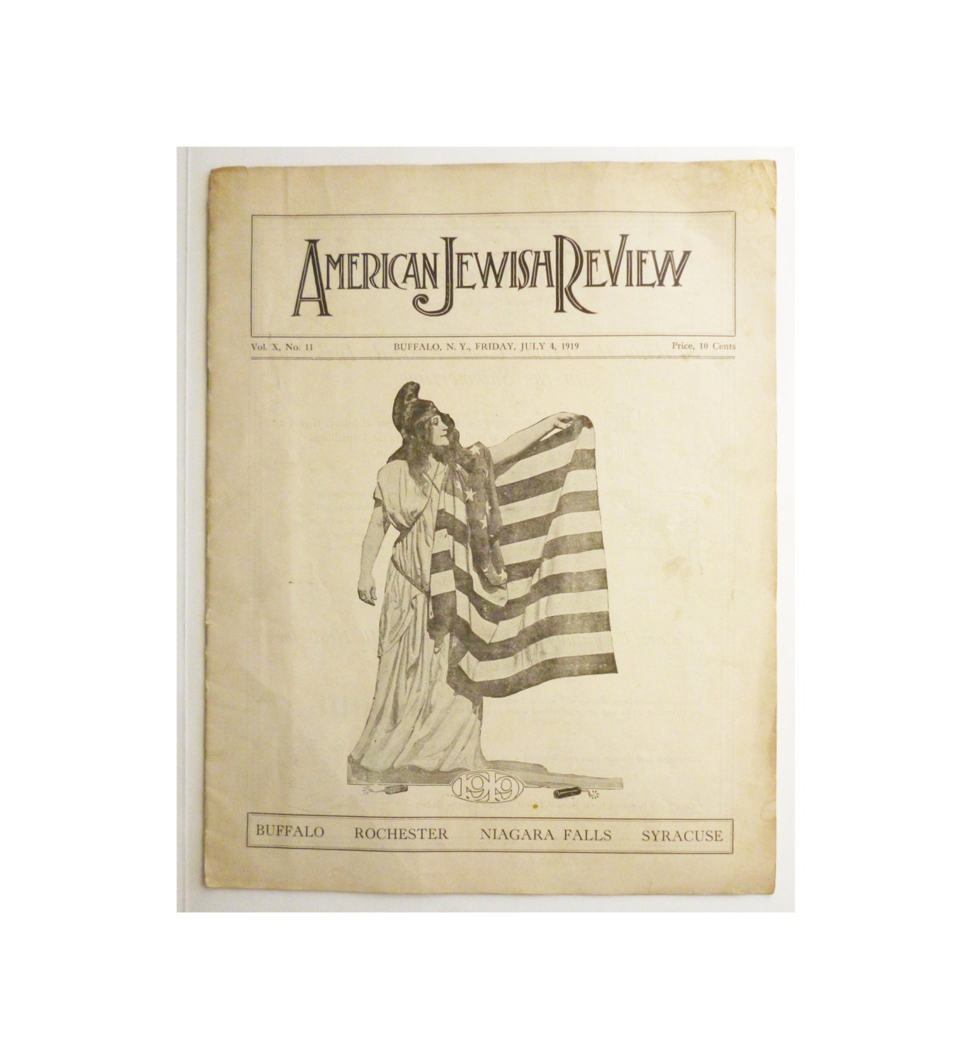1919 4th of July Issue American Jewish Review Magazine - Etsy