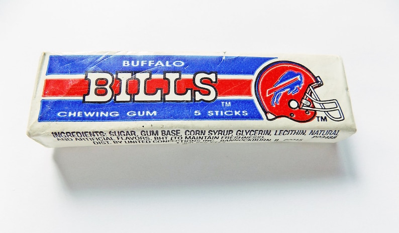RARE Vintage Buffalo Bills Unopened Pack of Stick Chewing Gum/ - Etsy