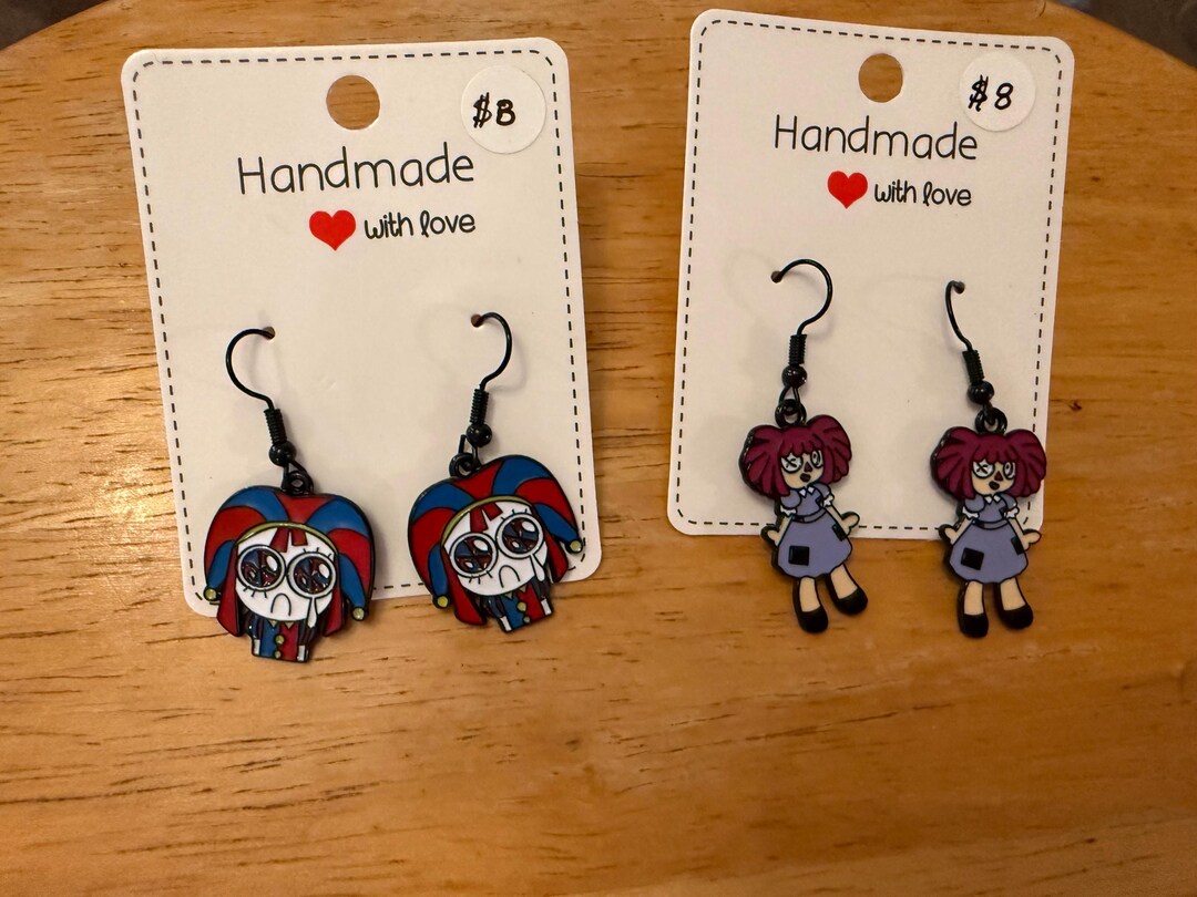 Adorable the Amazing Digital Circus Dangling Earrings - Etsy