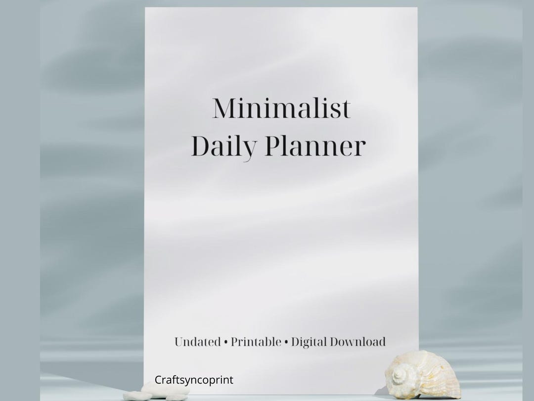 Minimalist Daily Planner Printable | Simple to Do List & Notes ...