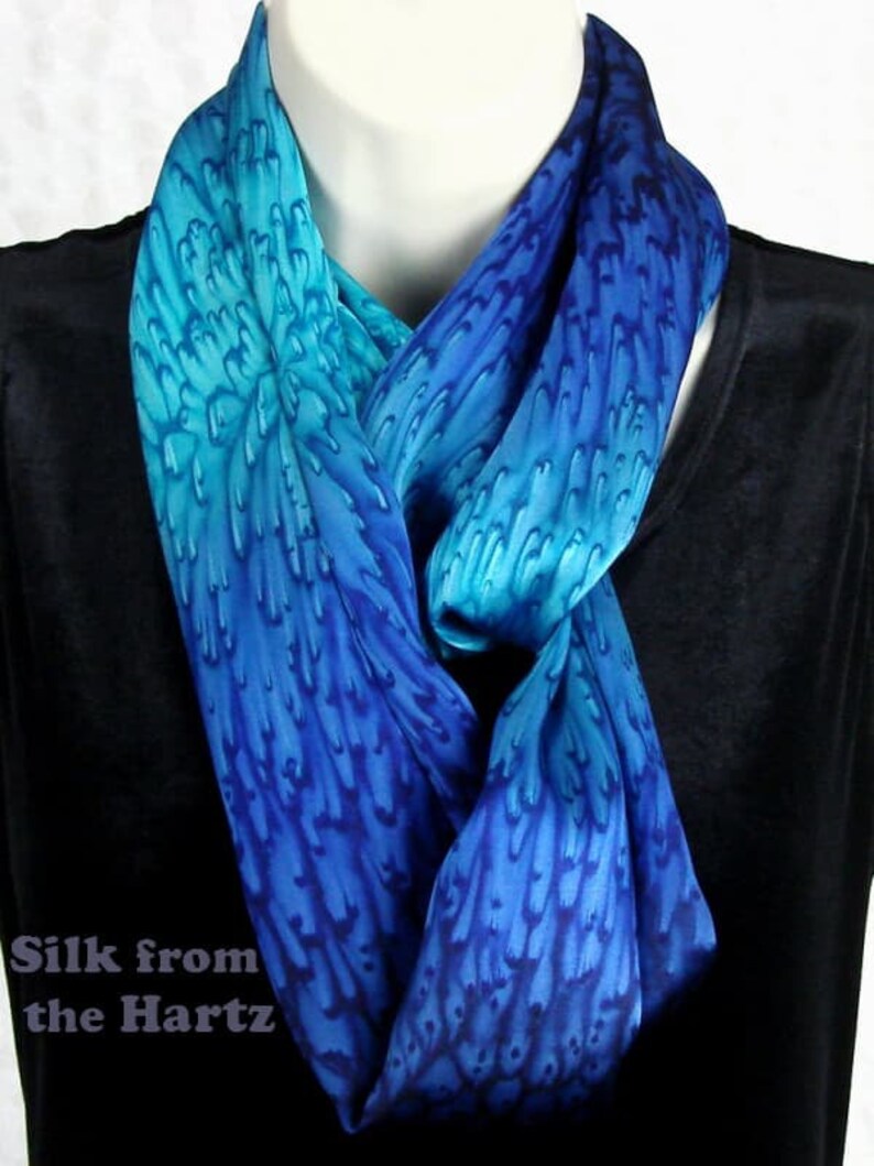 Earth Tone Silk Infinity Scarf - Etsy