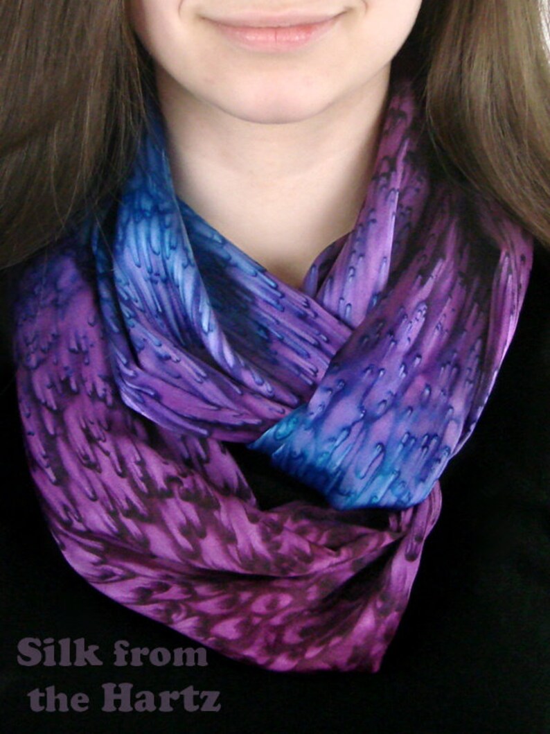 Earth Tone Silk Infinity Scarf - Etsy