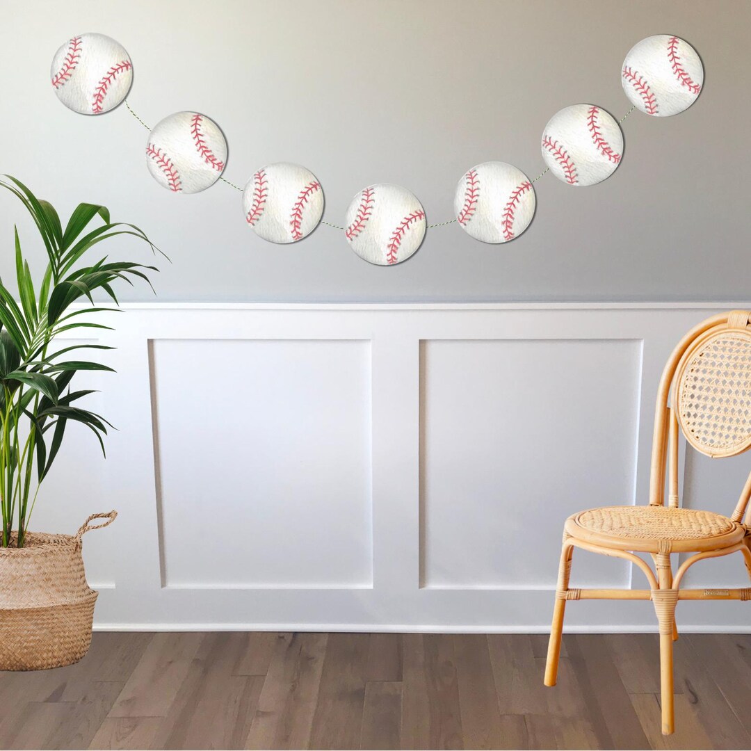 Baseball Garland | Baseball Party Banner | Sports Birthday Decor Fun ...
