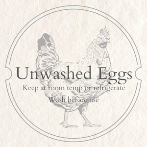 Printable Egg Carton Labels Washed & Unwashed Egg Care Tags Farm Fresh ...
