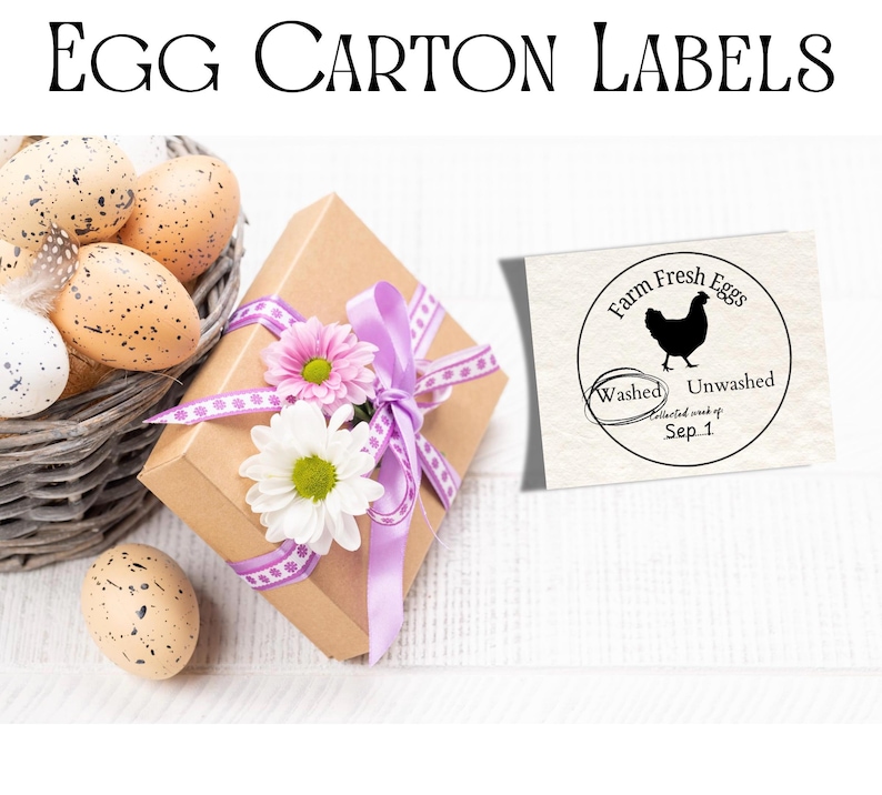 Printable Egg Carton Label Farm Fresh Egg Sticker Digital Download PDF ...