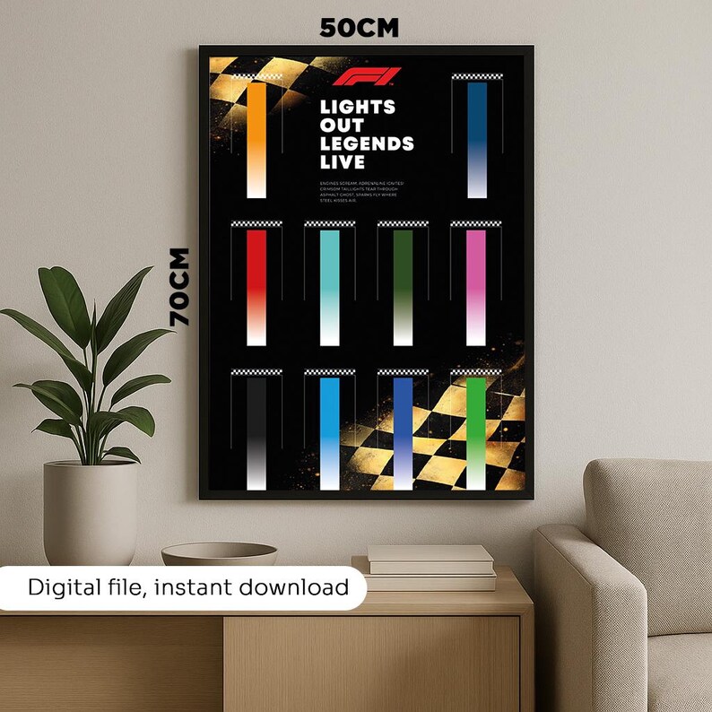 Display Poster for Miniature Racing Cars 50x70cm | Racing Display ...