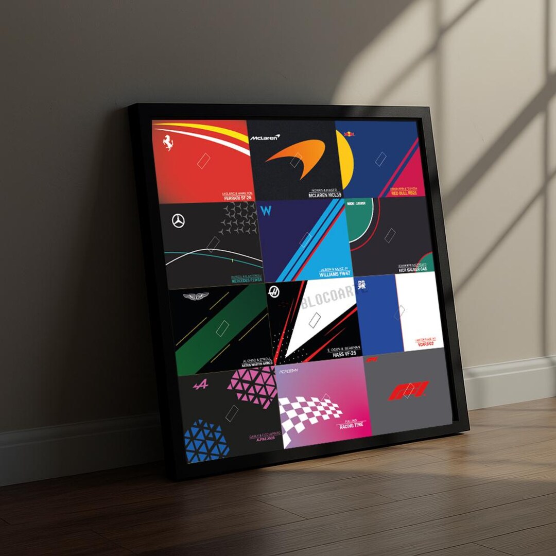 Premium Digital Formula 1 Poster – for Minifigures, 30x30cm Artwork ...