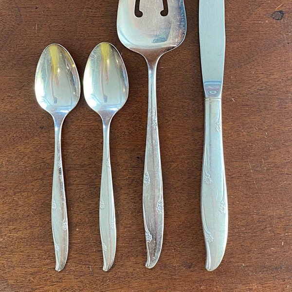 Community Silverware With Flower Design - Etsy