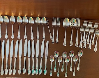 Vintage Oneida Calla Lily Stainless Steel Flatware Spoons and Dinner ...