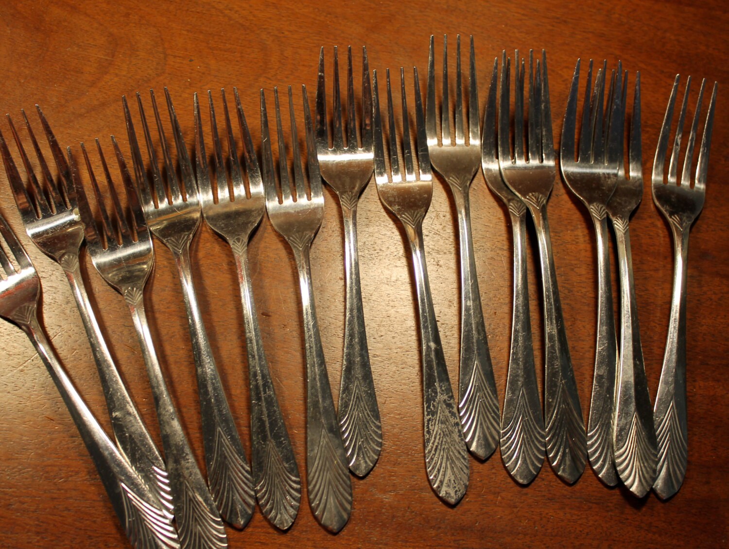 Fan Plume Don edward Don Vintage Flatware Feather Pattern | Etsy