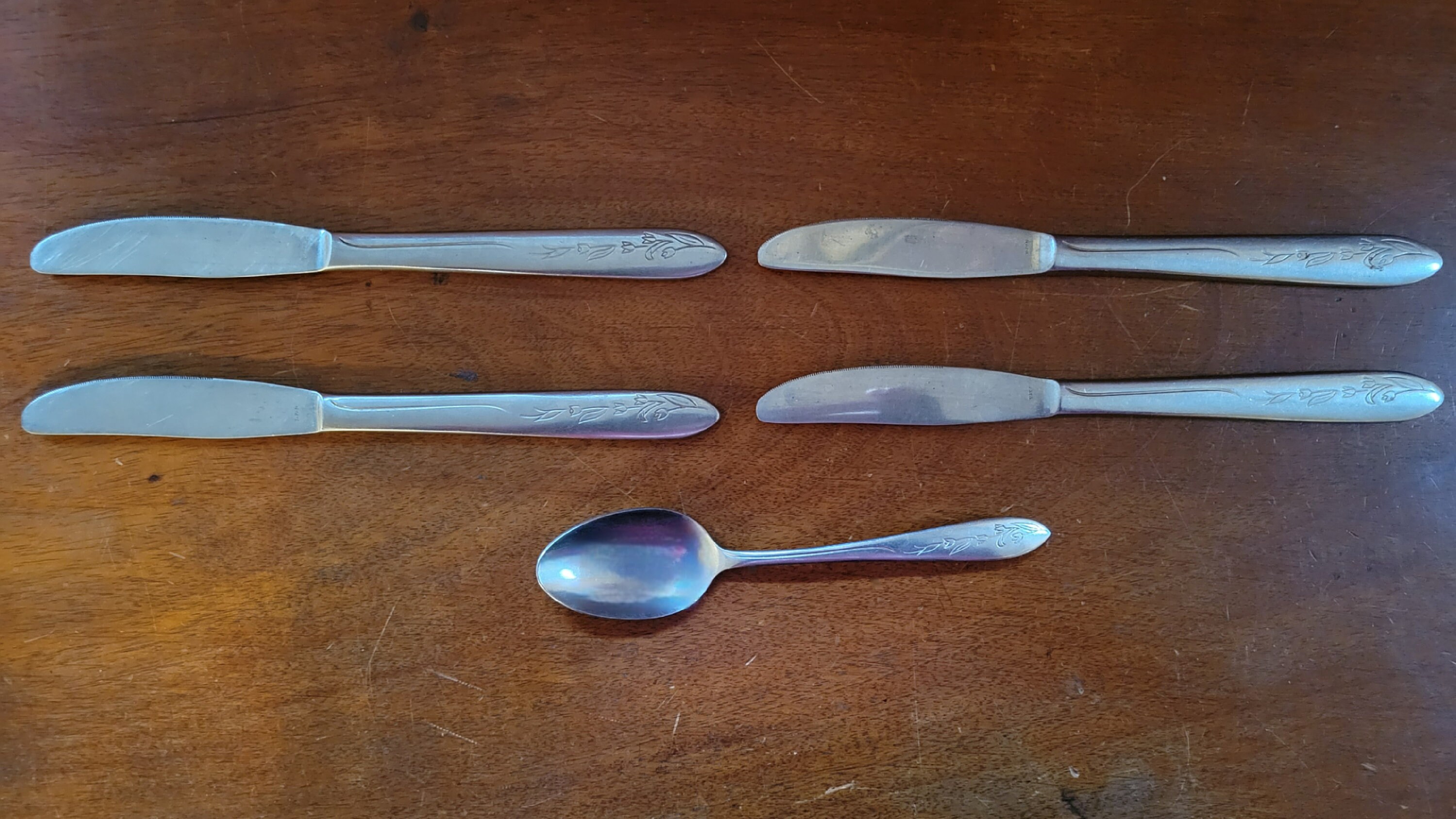 Vintage Flatware Stainless Silverware Tulip Floral - Etsy