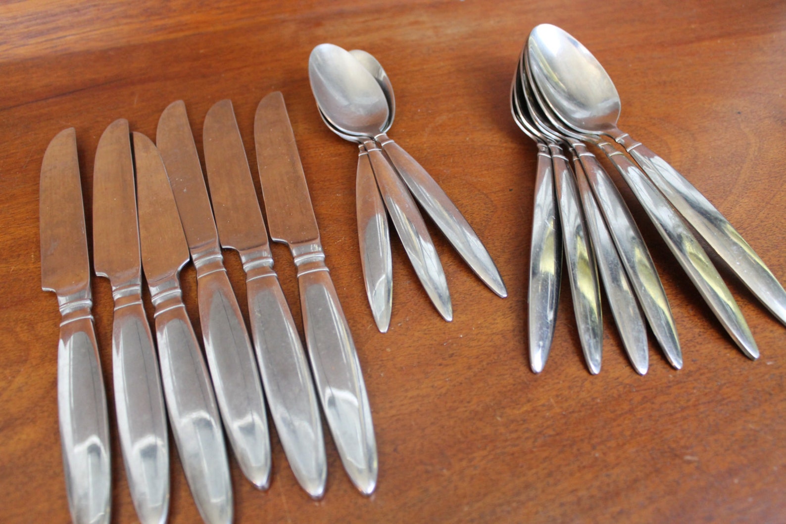 Vintage Stainless Silverware Set FARBERWARE Knife Spoon - Etsy