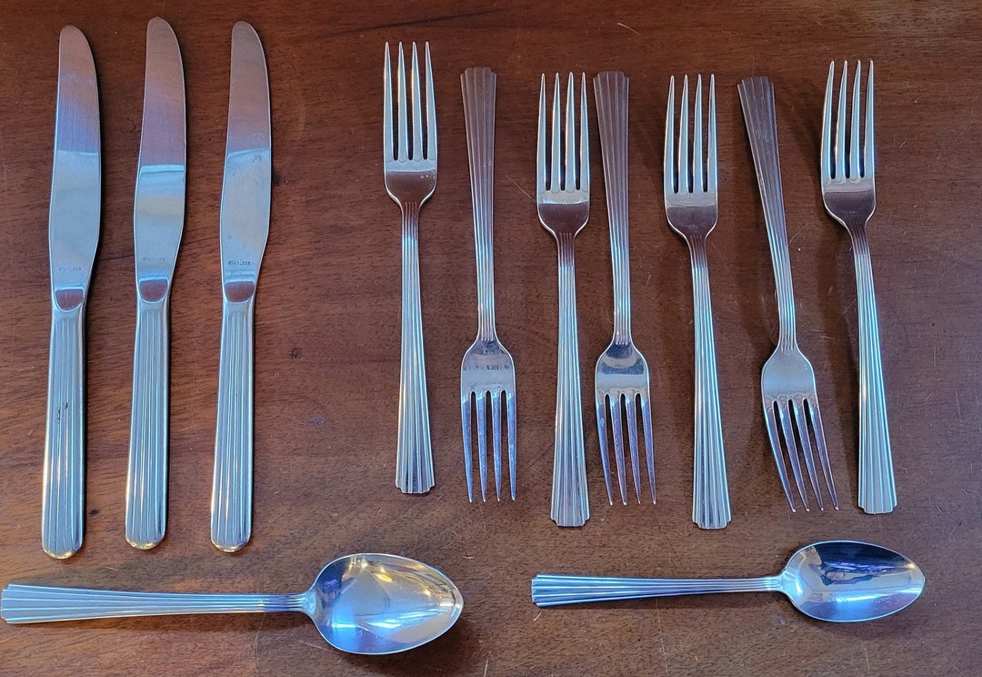 INSICO Vintage Flatware | Replacements Utensils | Ridges on Handle ...