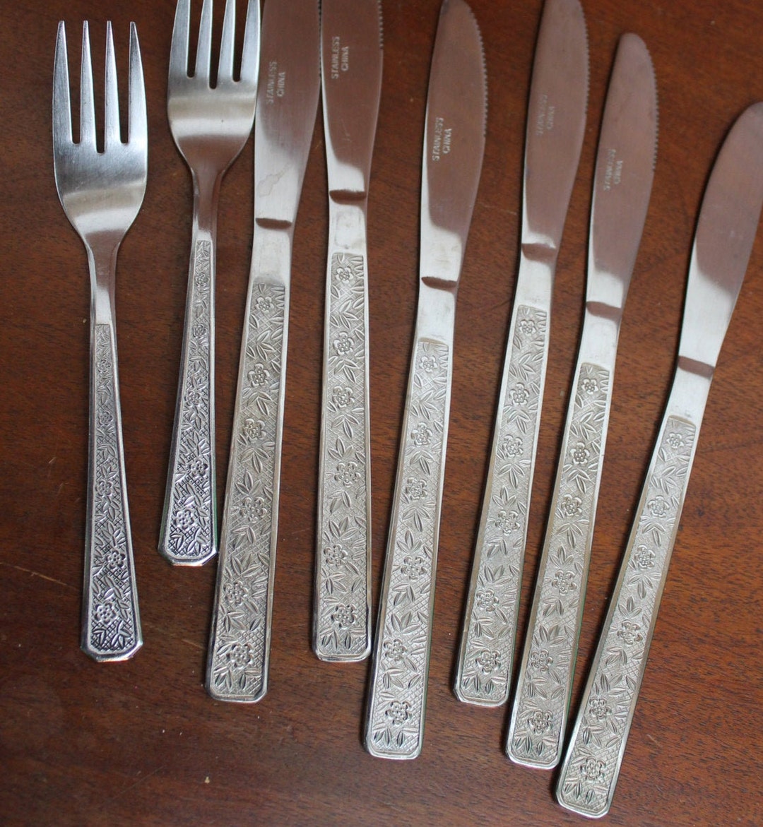 Vintage Flatware Set | Stainless Steel Silverware | Utensils ...