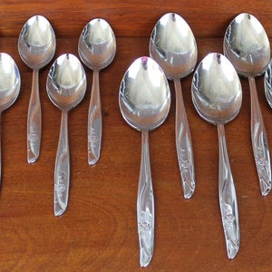 Rose Silverware Vintage Flatware Stainless Marked Japan Cutlery Floral ...