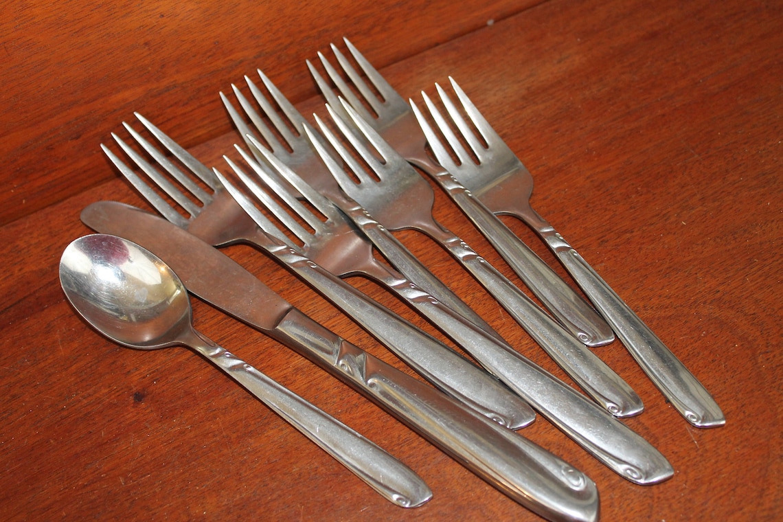 Swirls Vintage Flatware de HULL en Karlstad Pattern Stainless - Etsy España