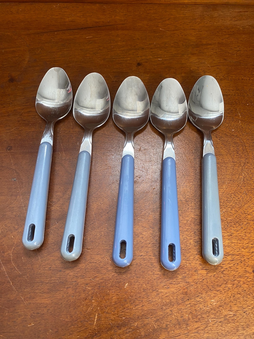 Vintage Flatware GIBSON Blue Handle With Pierced End Vintage Silverware ...