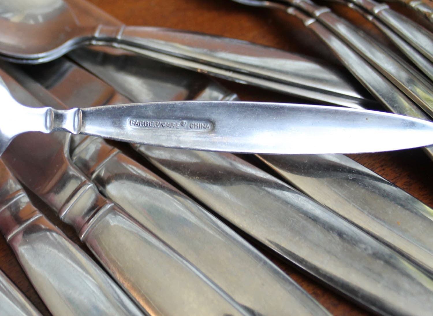 Vintage Stainless Silverware Set FARBERWARE Knife Spoon - Etsy