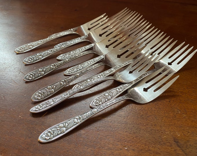 MEO1 by Met Rose | Vintage Silver Plated Forks | Salad Forks ...