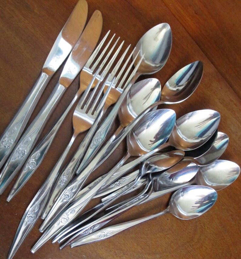 Spritely Rose Creative Manor Stainless Japan Silverware | Etsy