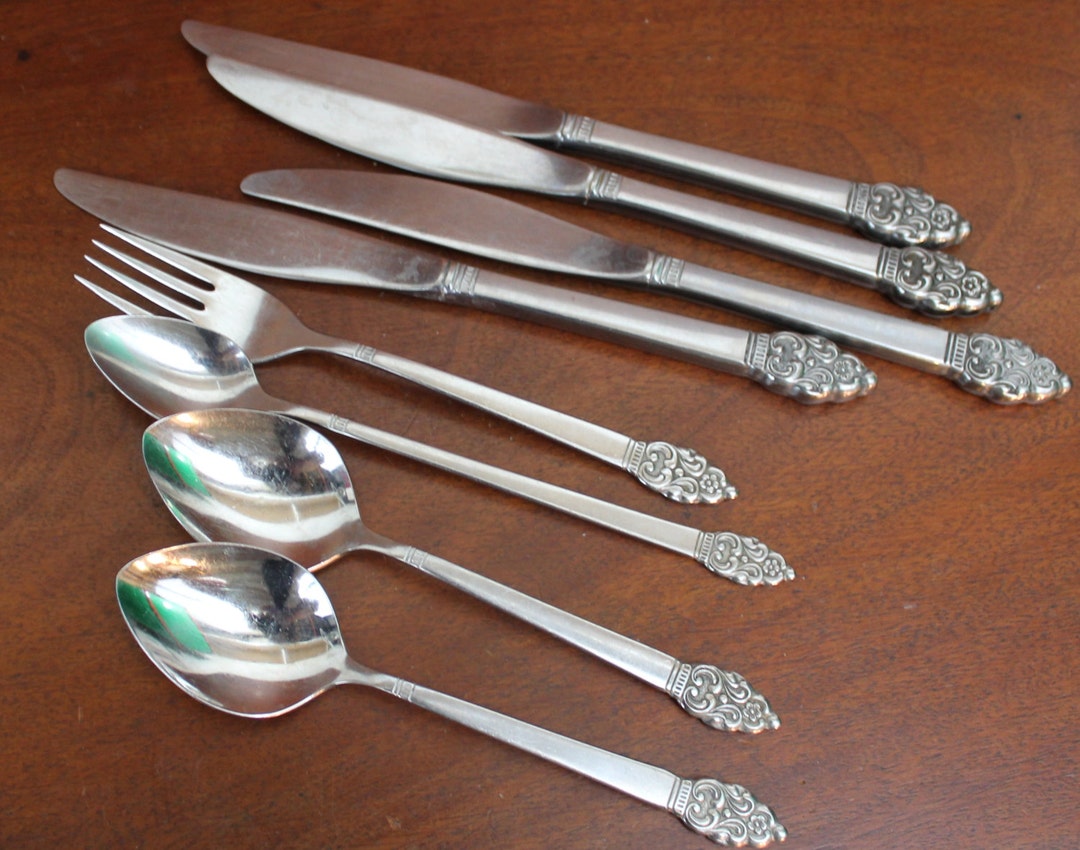 VINLAND Silverware ONEIDA Community Vintage Silverware Stainless Steel Replacement Flatware Old ...