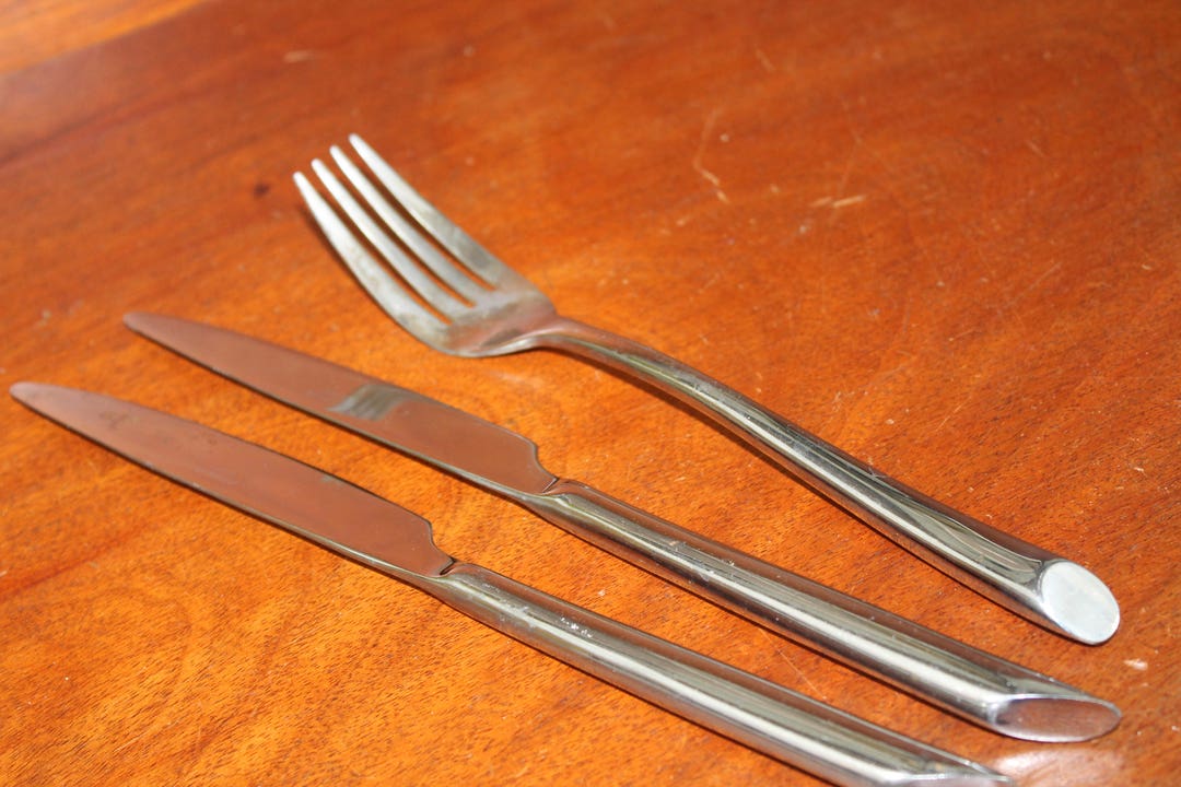 Wave by TOWLE Round Tip Vintage Flatware Antique Silverware Utensils ...