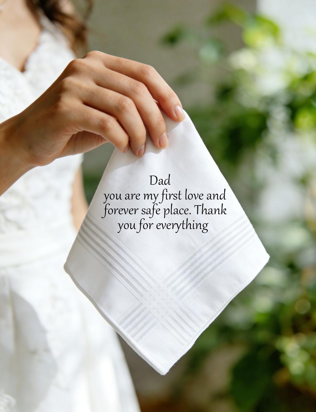 Personalized Embroidered Wedding Handkerchief, Custom Name Date Hankie ...