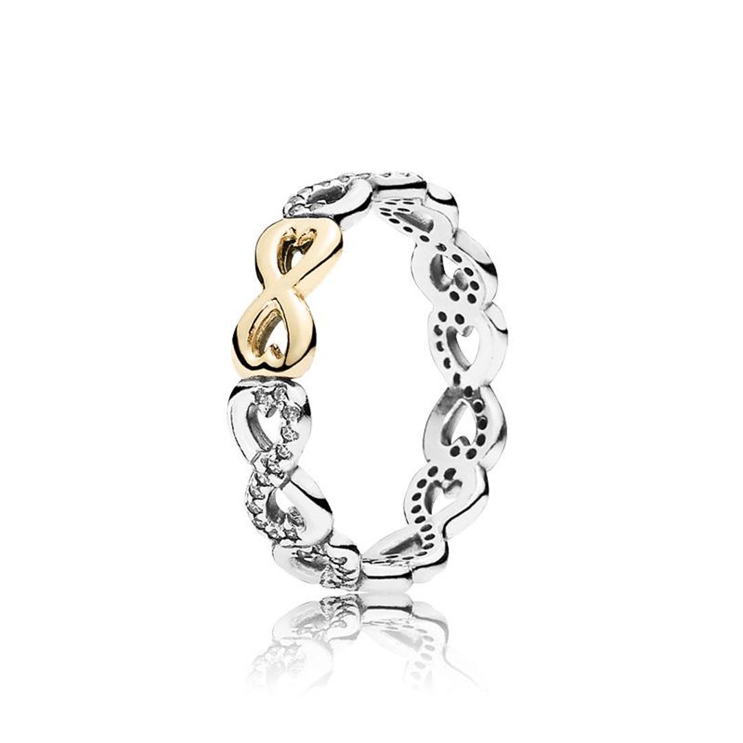Pandora Two Tone Infinity Ring - Etsy